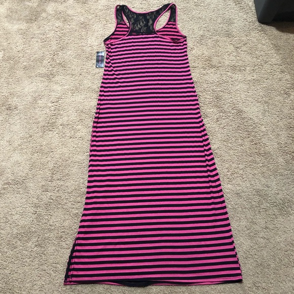 Material Girl | Dresses | Material Girl High Slit Maxi Dress W Lace Nwt ...